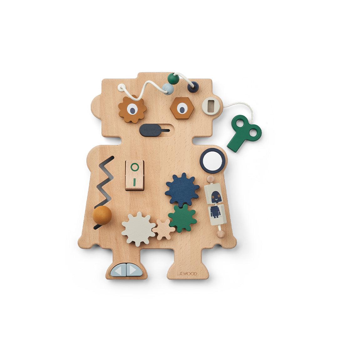 Liewood Carola Robot Play Board Indigo Blue Multi Mix Natural Baby Shower