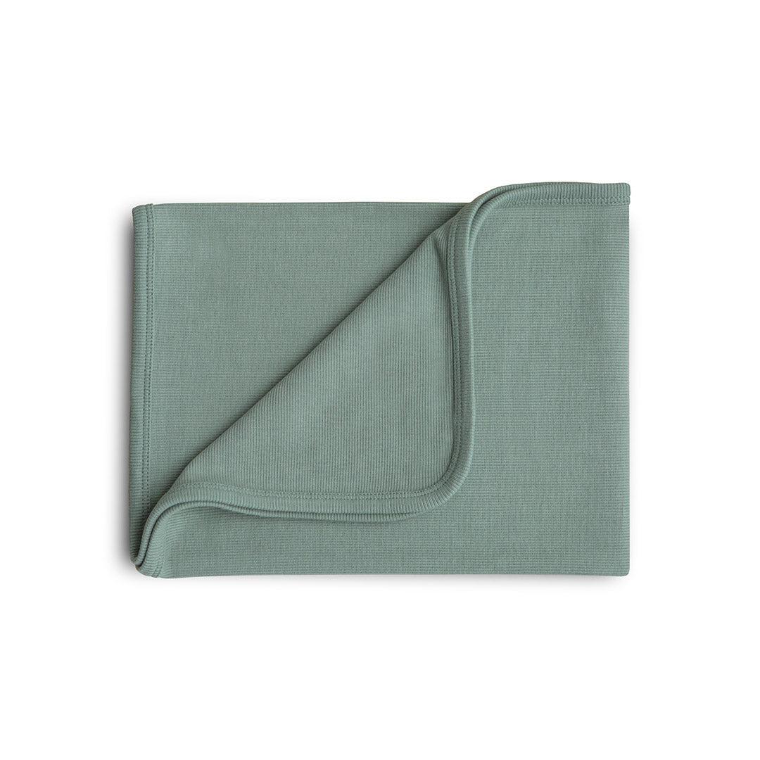 Mushie Ribbed Baby Blanket Roman Green Natural Baby Shower