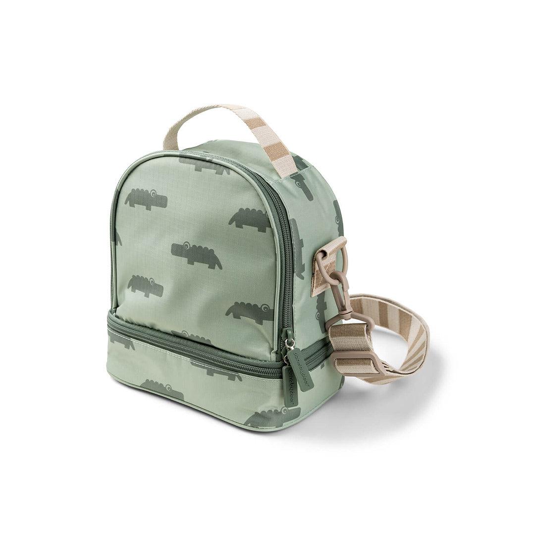 Done by Deer Kids Insulated Lunch Bag Green Croco Natural Baby Shower