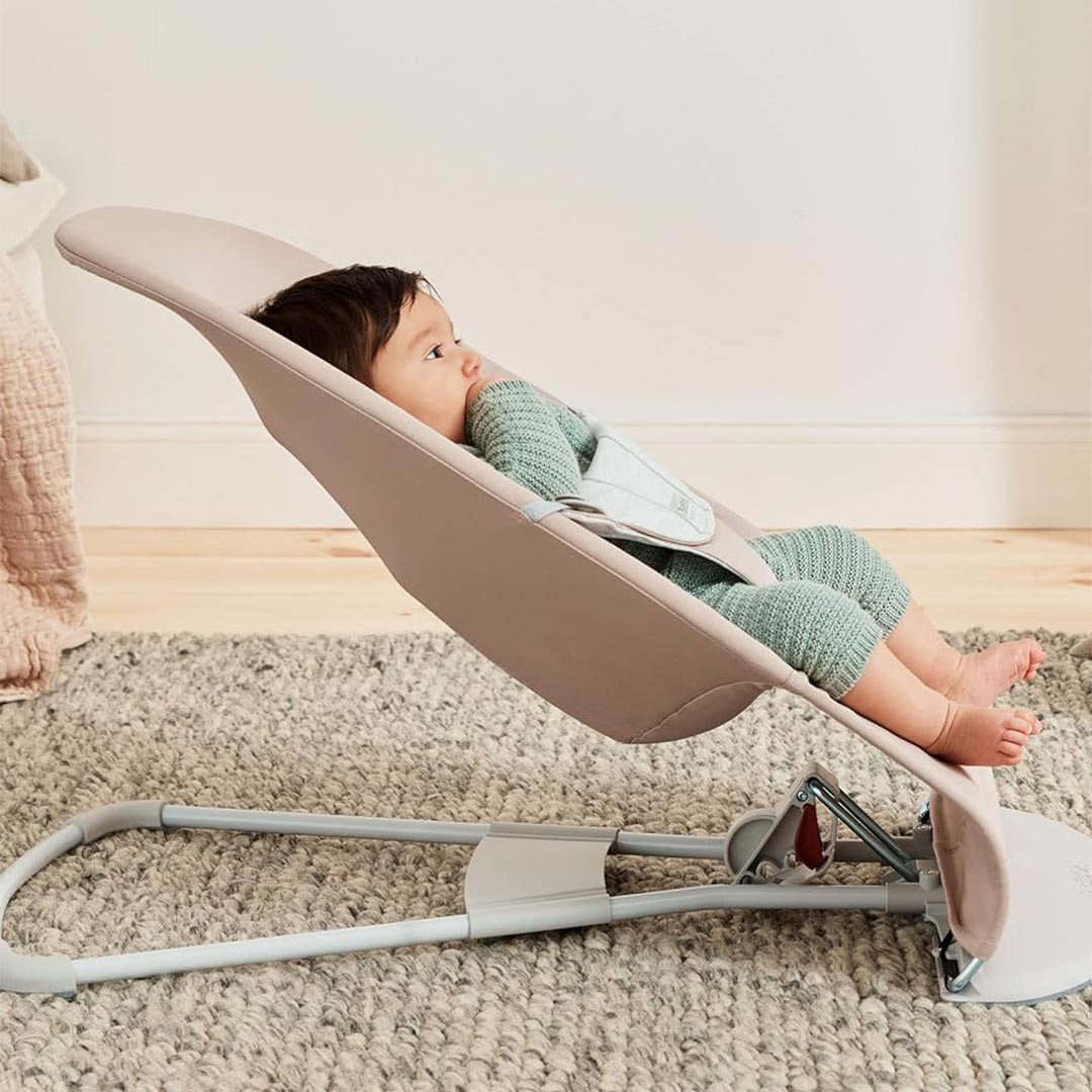BabyBjörn Balance Soft Baby Bouncer - Beige/Grey - Woven/Jersey Nursery ...