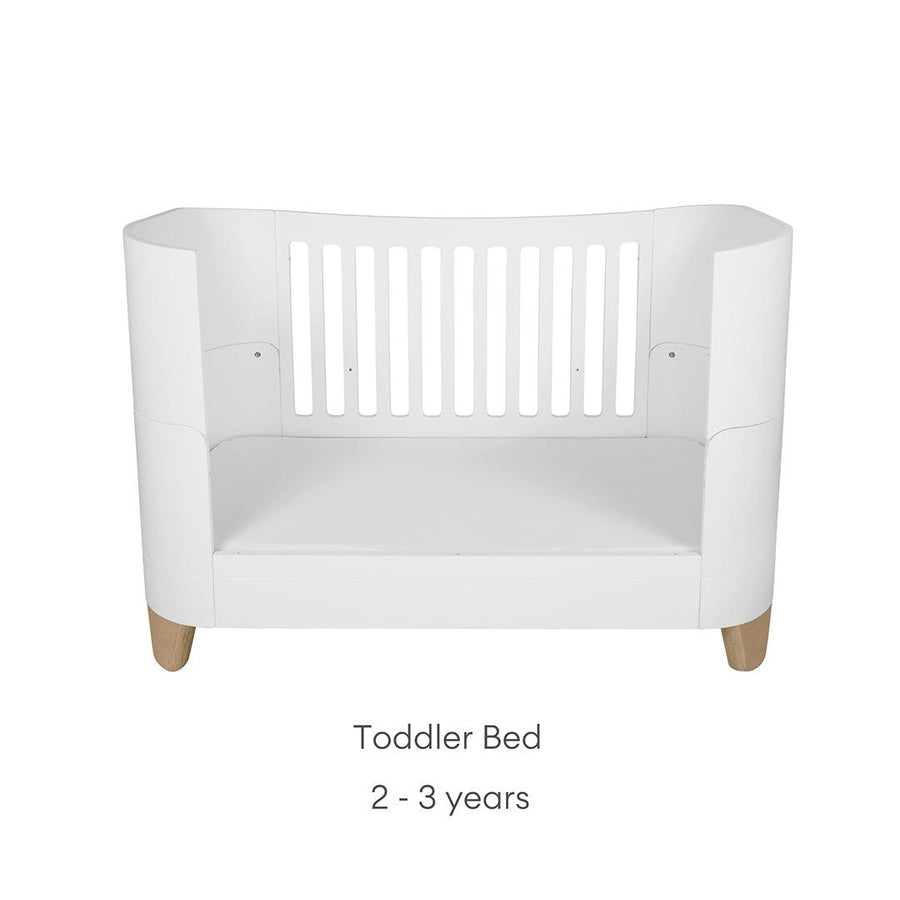Gaia Baby Serena Mini Cot Bed Extension - White | Natural Baby Shower