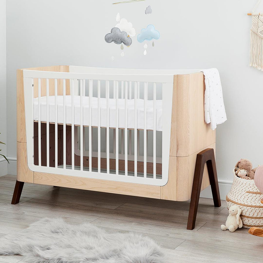 Gaia Baby Hera Cot Bed + Dresser + Wardrobe Three Piece Bundle - Natur