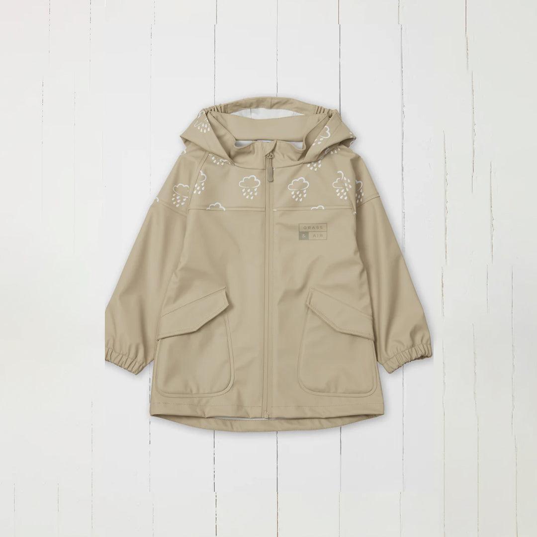 Grass & Air Colour Revealing Rainster Jacket - Stone