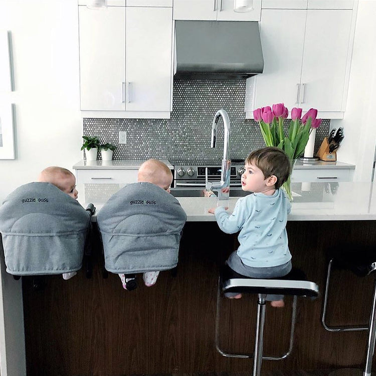 Guzzie + Guss Perch Hanging Highchair - Salt + Pepper | Natural Baby Shower