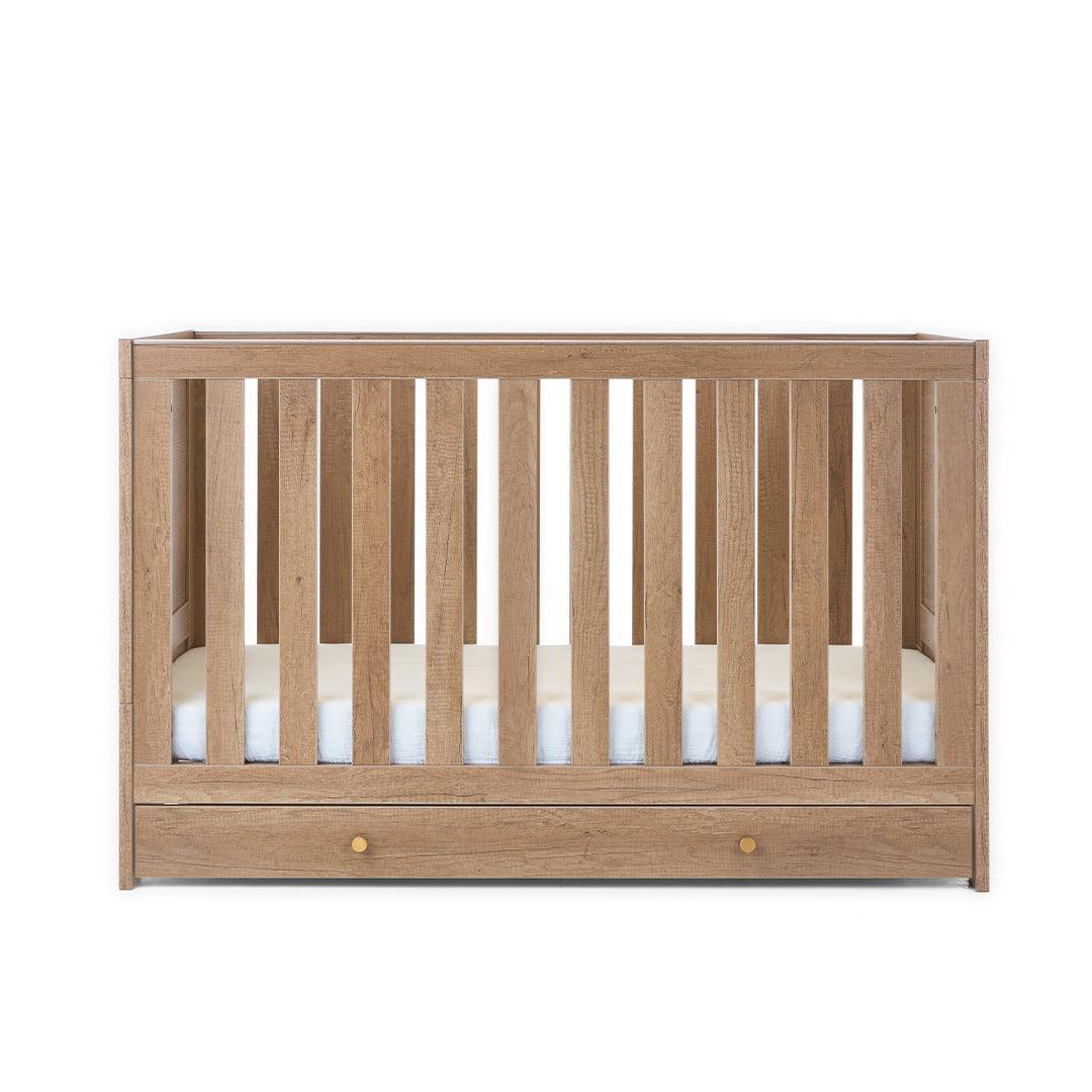 Obaby Nika Cot Bed & Under Drawer - Oak