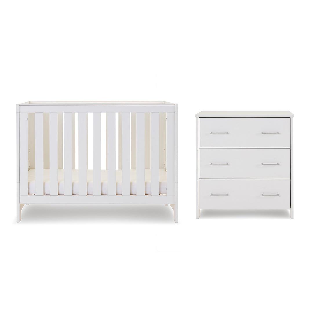 Obaby Nika Mini 2 Piece Room Set - White Wash Nursery | Home | abbs.gov.ag