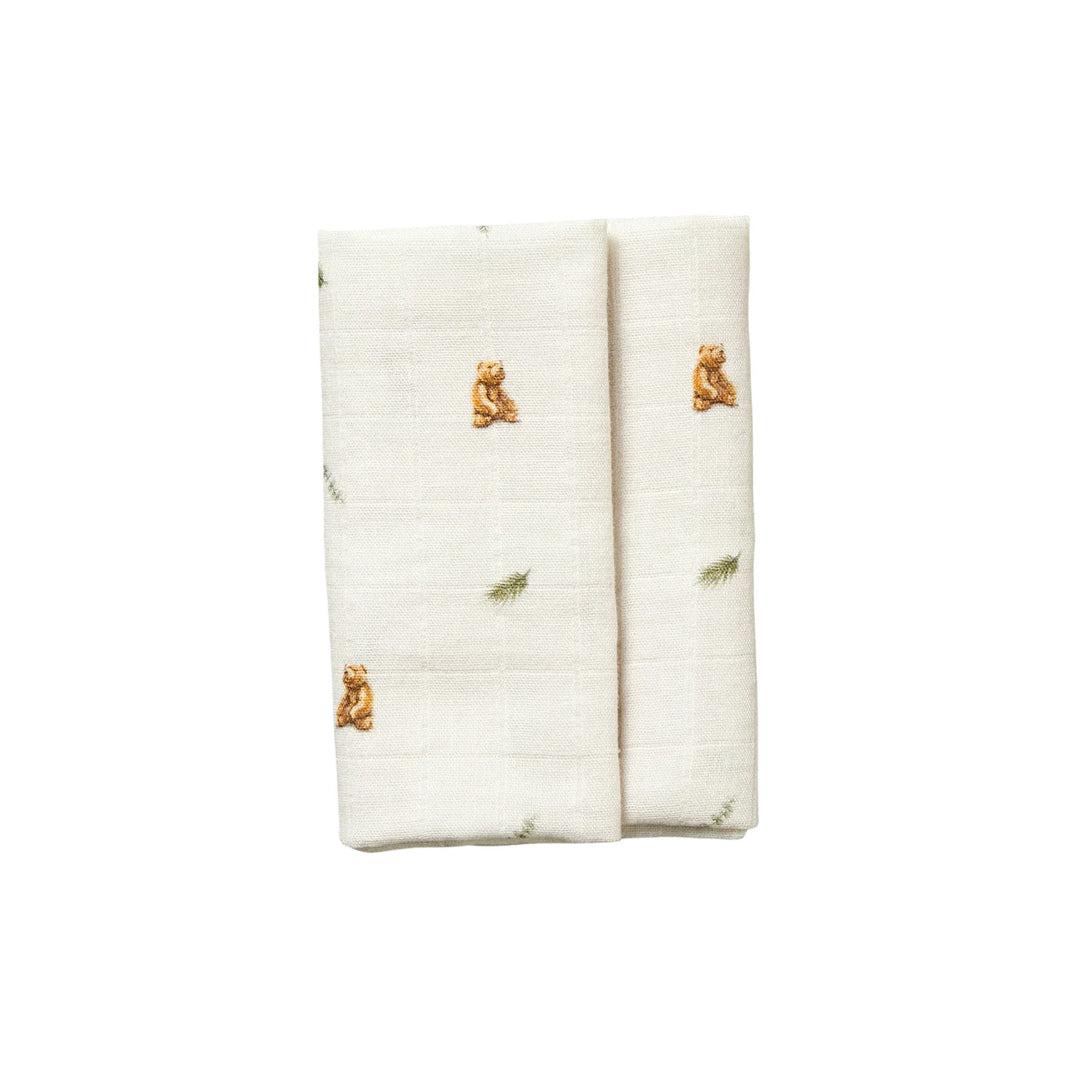 Rosa & Blue Muslin Squares - Brown Bear - 3 Pack Breast | Bottle ...