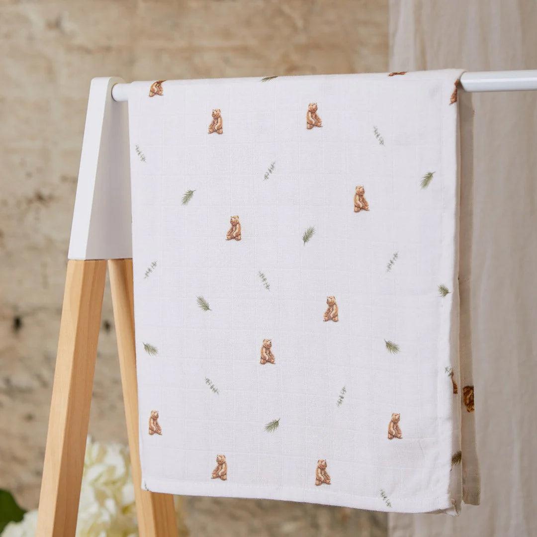 Rosa & Blue Muslin Squares - Brown Bear - 3 Pack Breast | Bottle ...