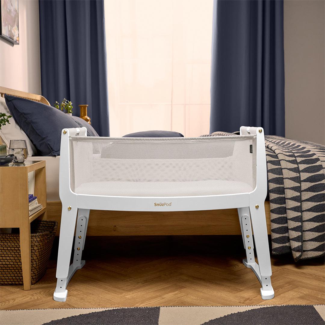 Snuz SnuzPod Studio Bedside Crib - Paris White | Natural Baby Shower