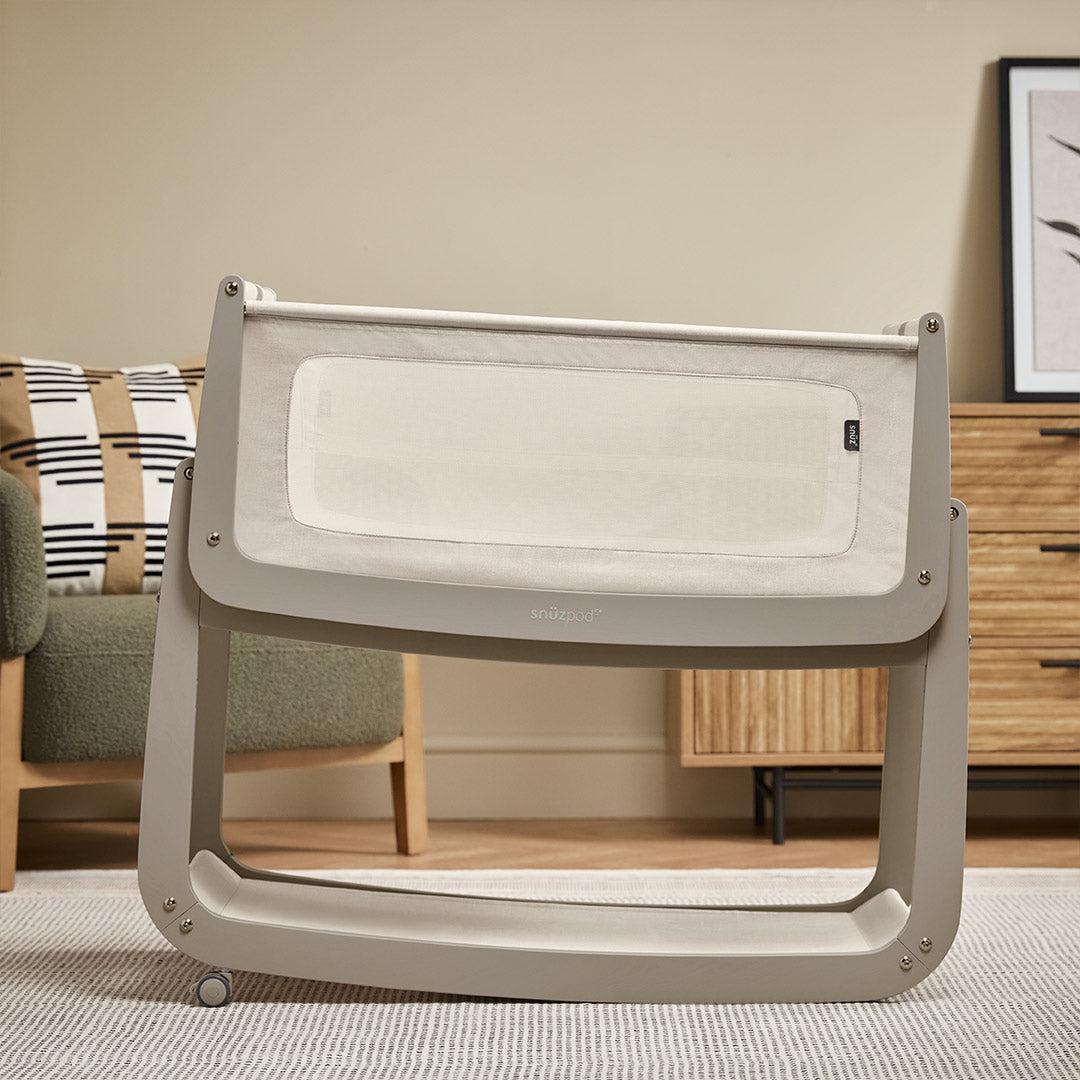 SnuzPod 5 Bedside Crib - Pebble Moses Baskets | Cribs | abbs.gov.ag