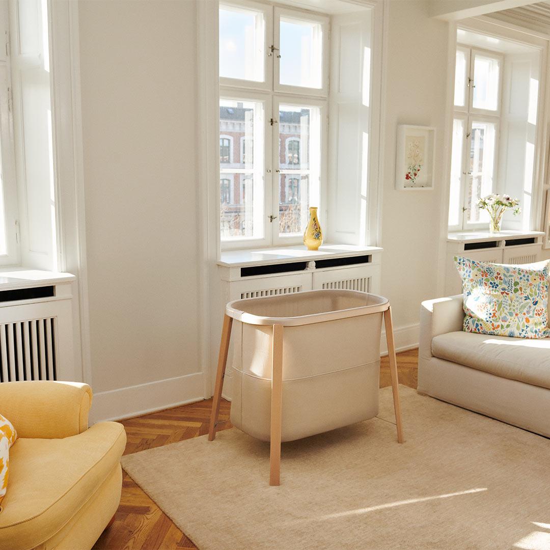 Stokke Snoozi Bassinet - Sandy Beige Bedside Cribs | Co-sleeping