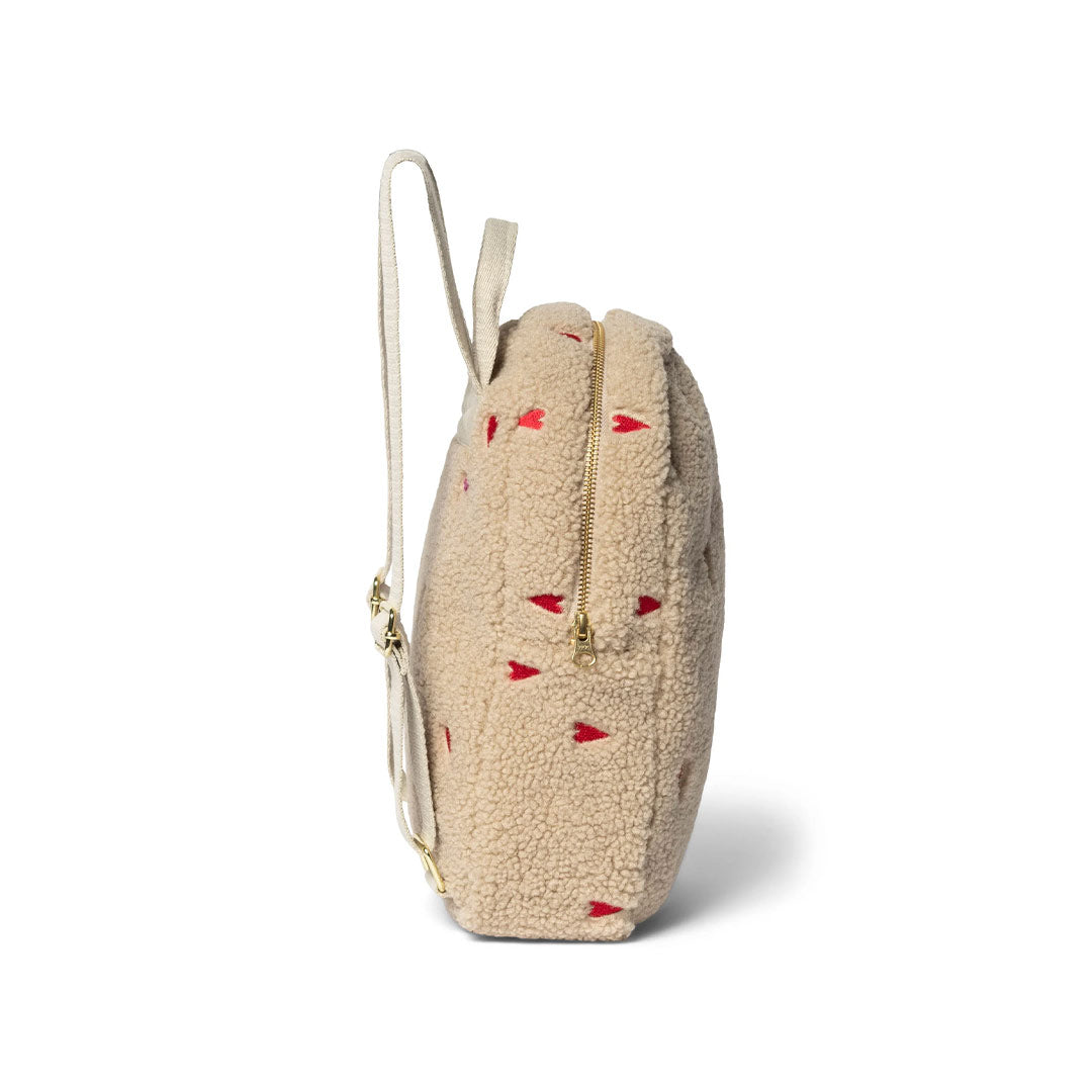 Studio Noos Teddy Hearts Mini Backpack - Ecru Travel | Out | abbs.gov.ag