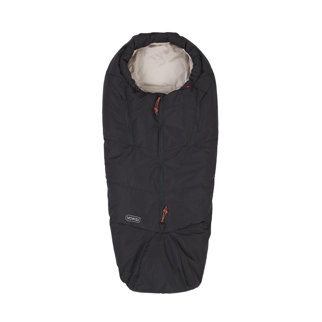 Voksi Adventure Footmuff - Black - Seashell Sand