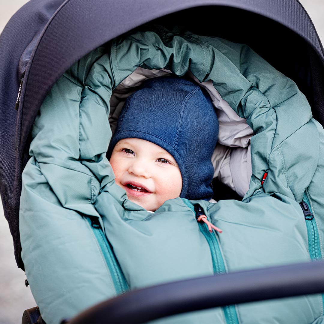 Voksi Adventure North Footmuff - Dark Sea Green - Seashell Sand ...