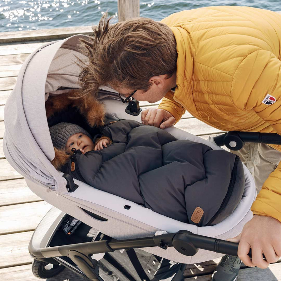 Voksi Sky Light Footmuff - Poppy Blue - Seeds