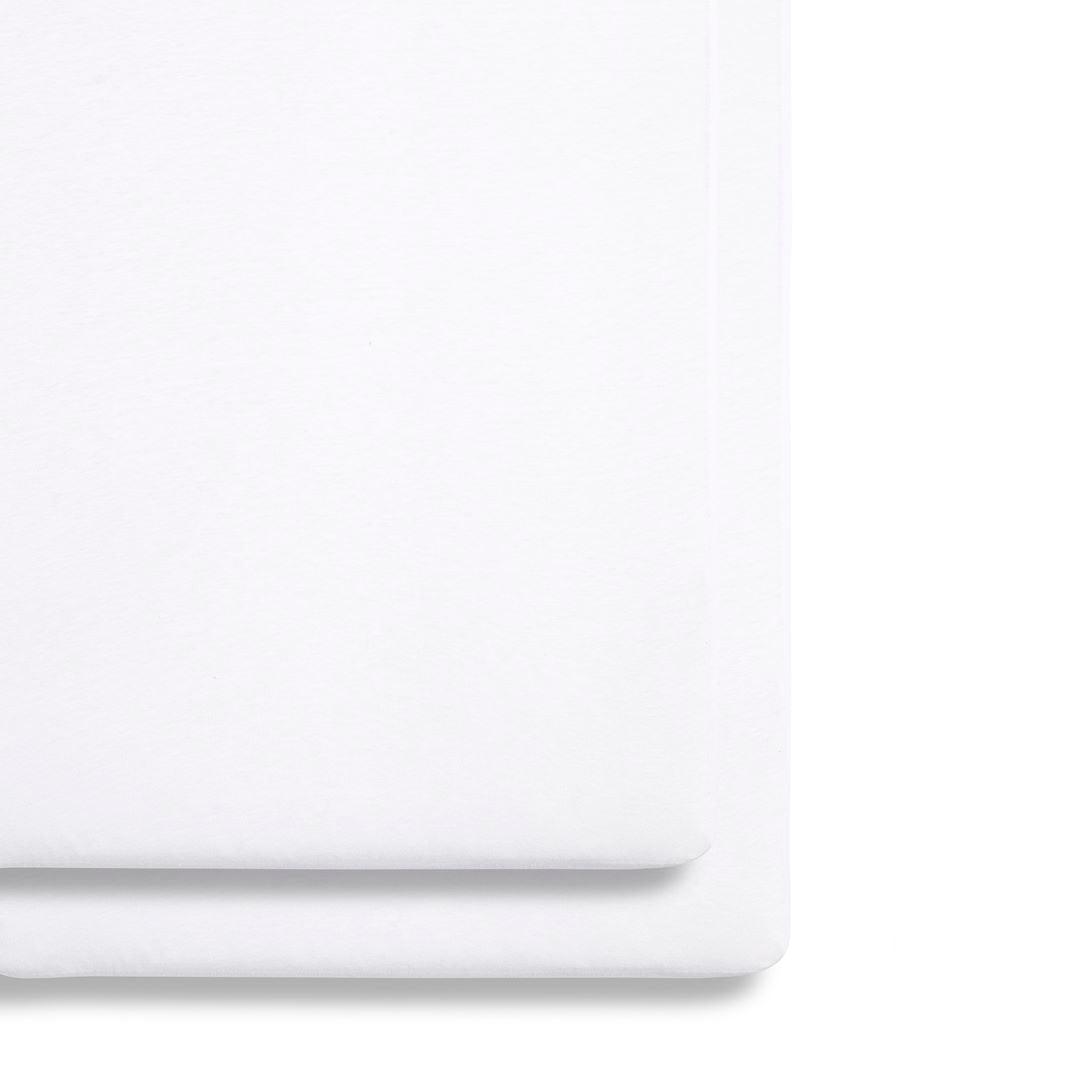 Snuz Crib Fitted Sheets - White - 2 Pack