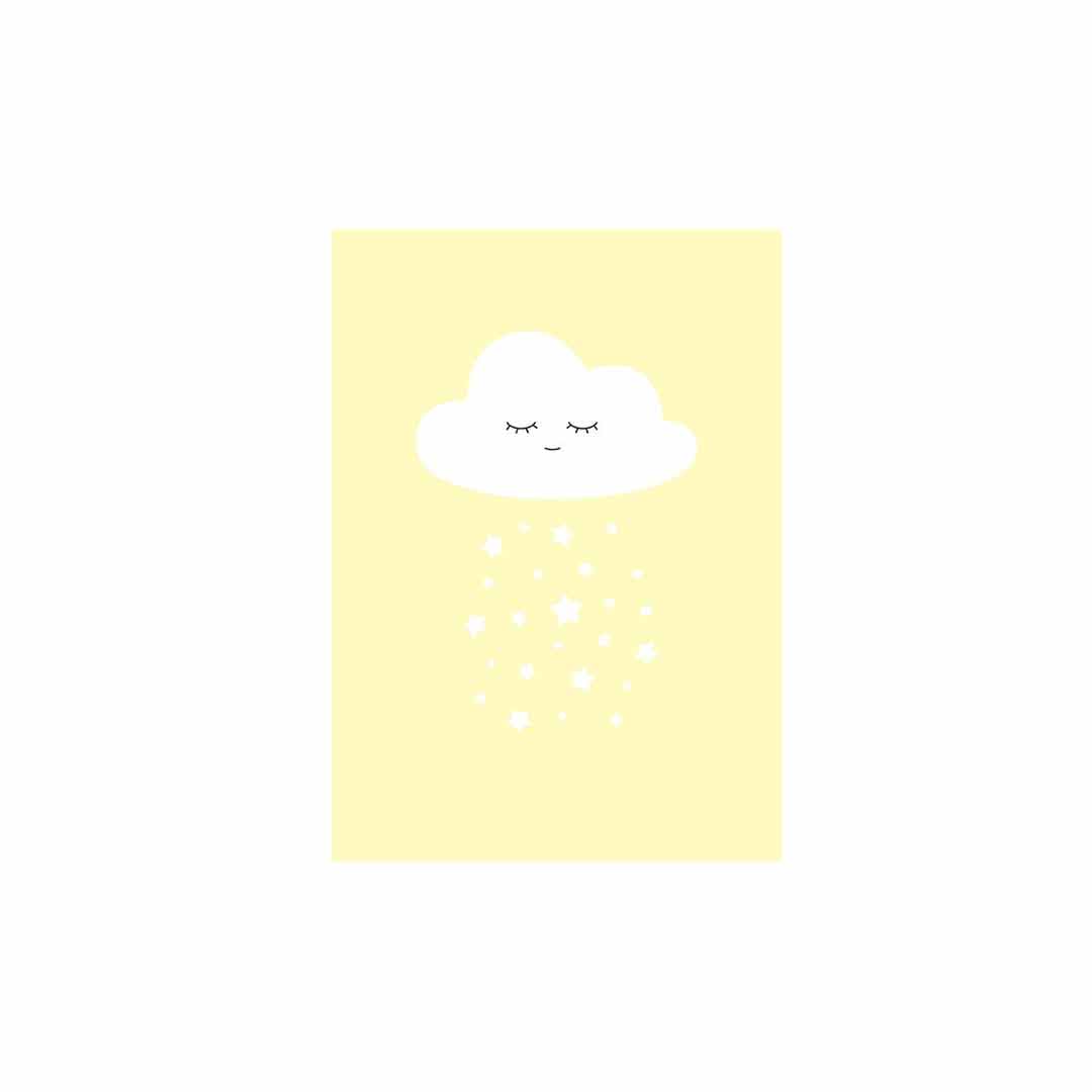 Snuz Cloud Nursery Print - Yellow