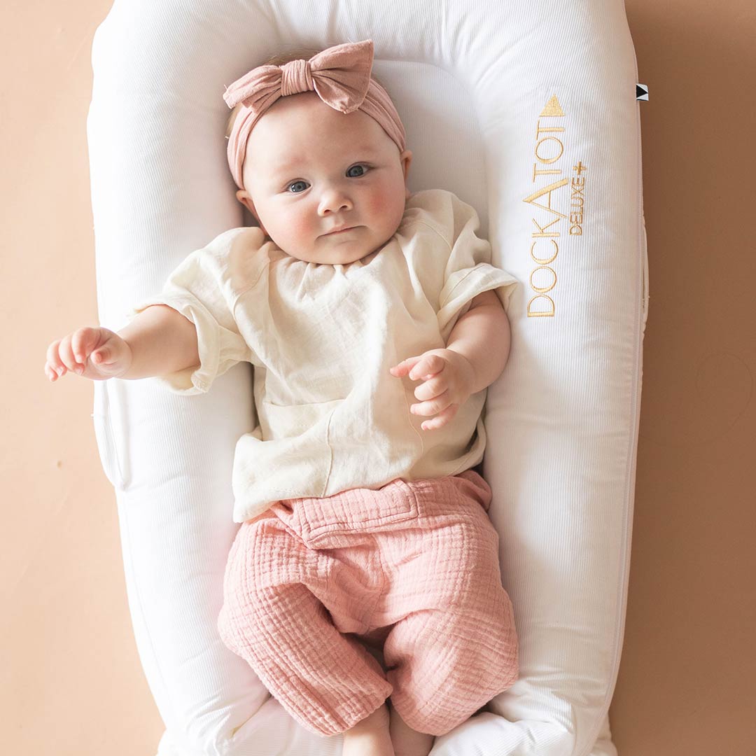 DockATot Deluxe+ Dock - Pristine White | Natural Baby Shower