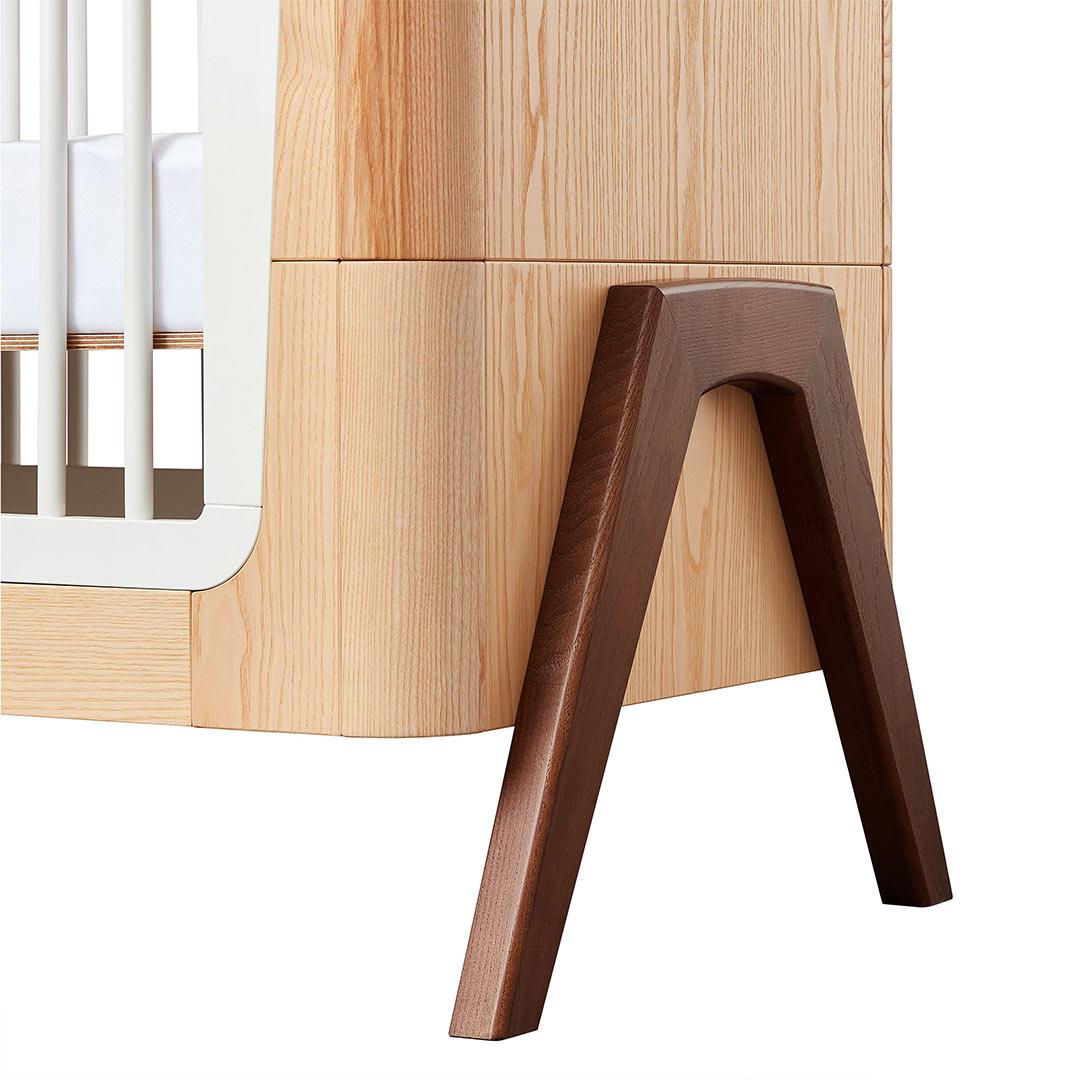 Gaia Baby Hera Cot Bed + Bedside Crib Two Piece Bundle - Natural + Wal ...