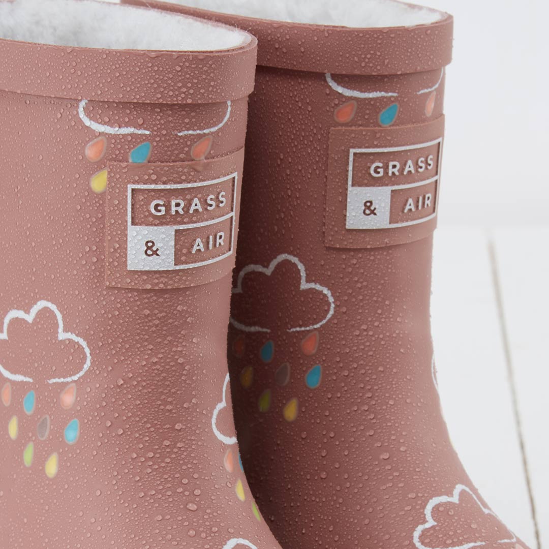 Grass & Air Colour-Revealing Wellies - Rose | Natural Baby Shower
