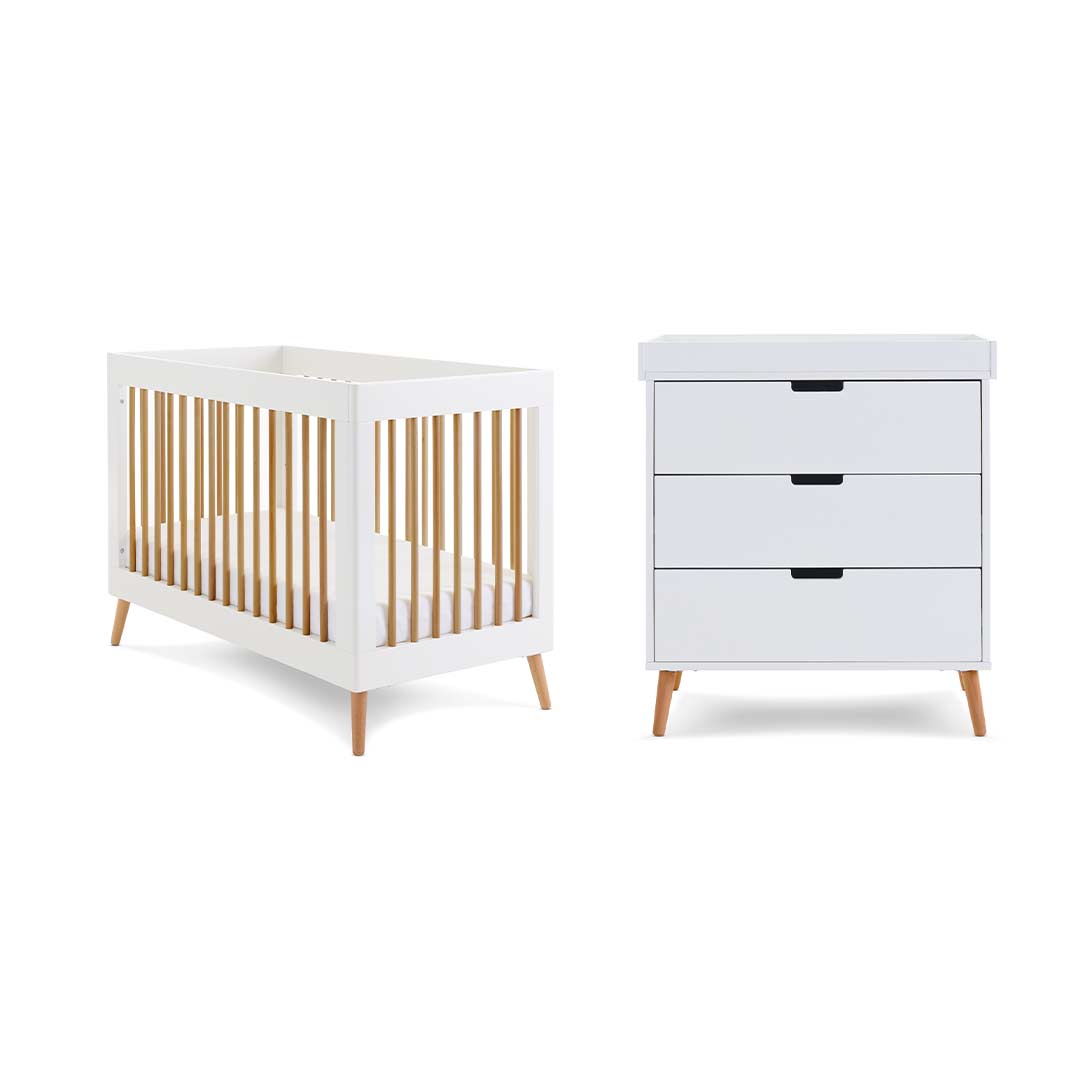 Obaby Maya Mini 2 Piece Room Set - White + Natural