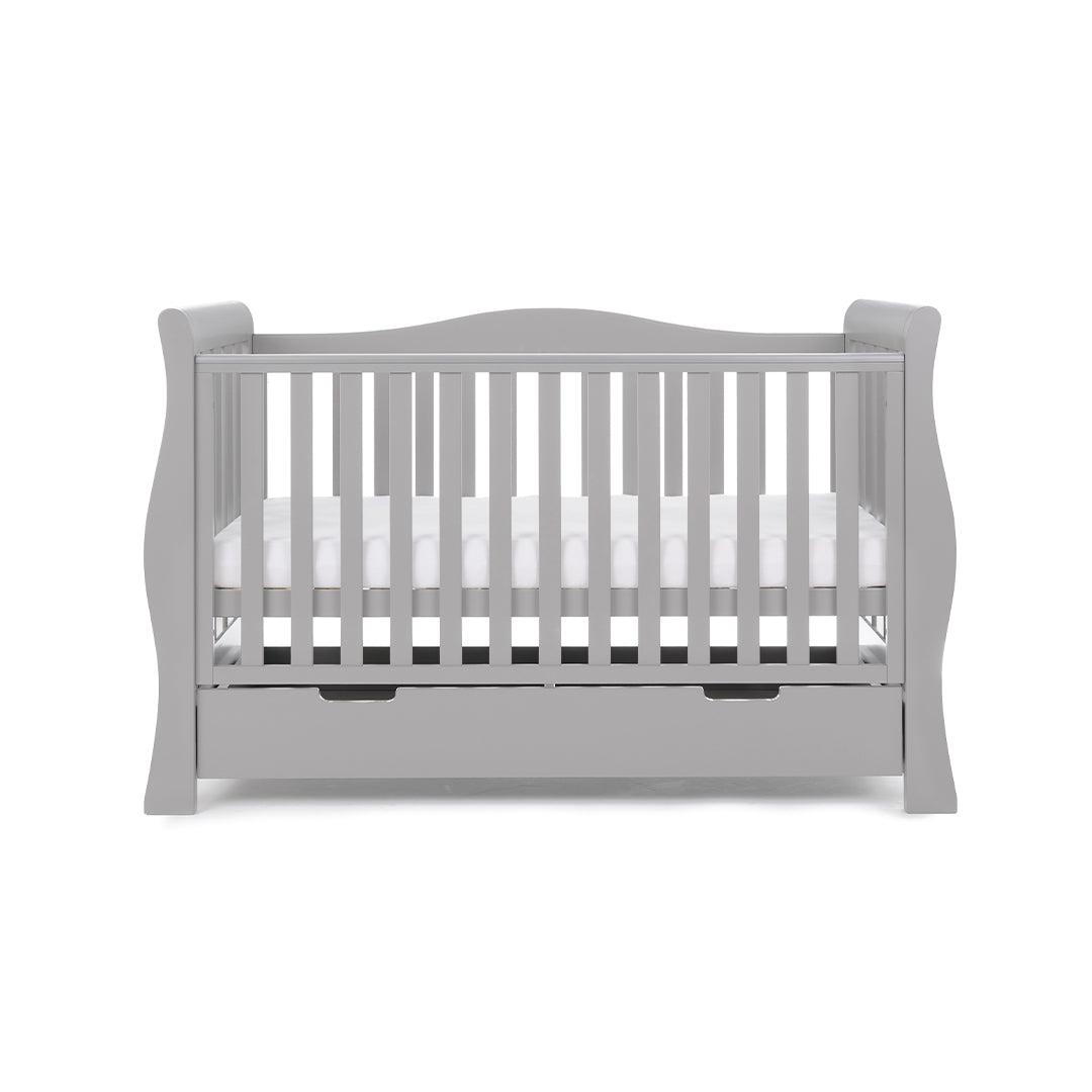 Obaby Stamford Luxe Cot Bed - Warm Grey | Natural Baby Shower