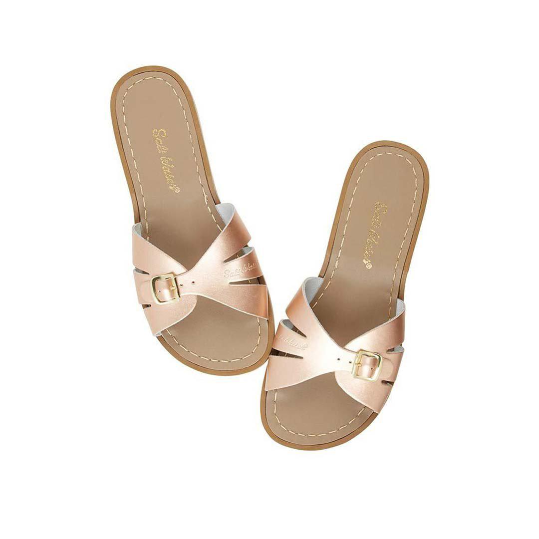 Rose Gold Slides | Salt Water Women's Sandals | Natural Baby Shower