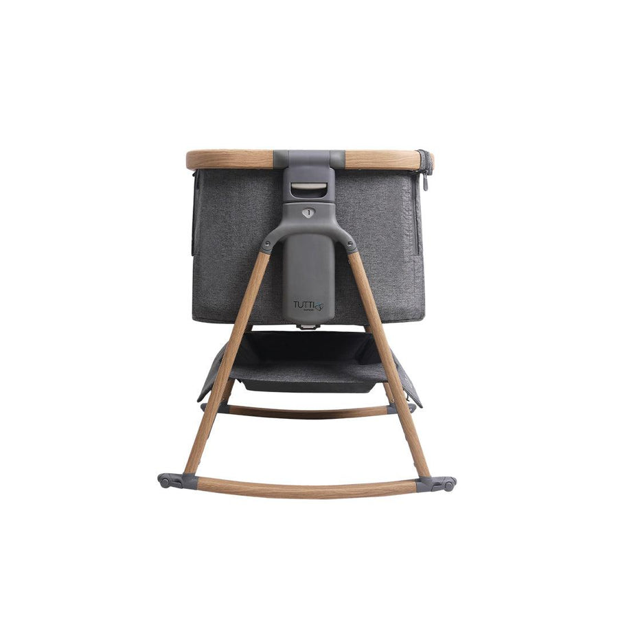 Tutti Bambini CoZee Air Bedside Crib - Oak and Charcoal